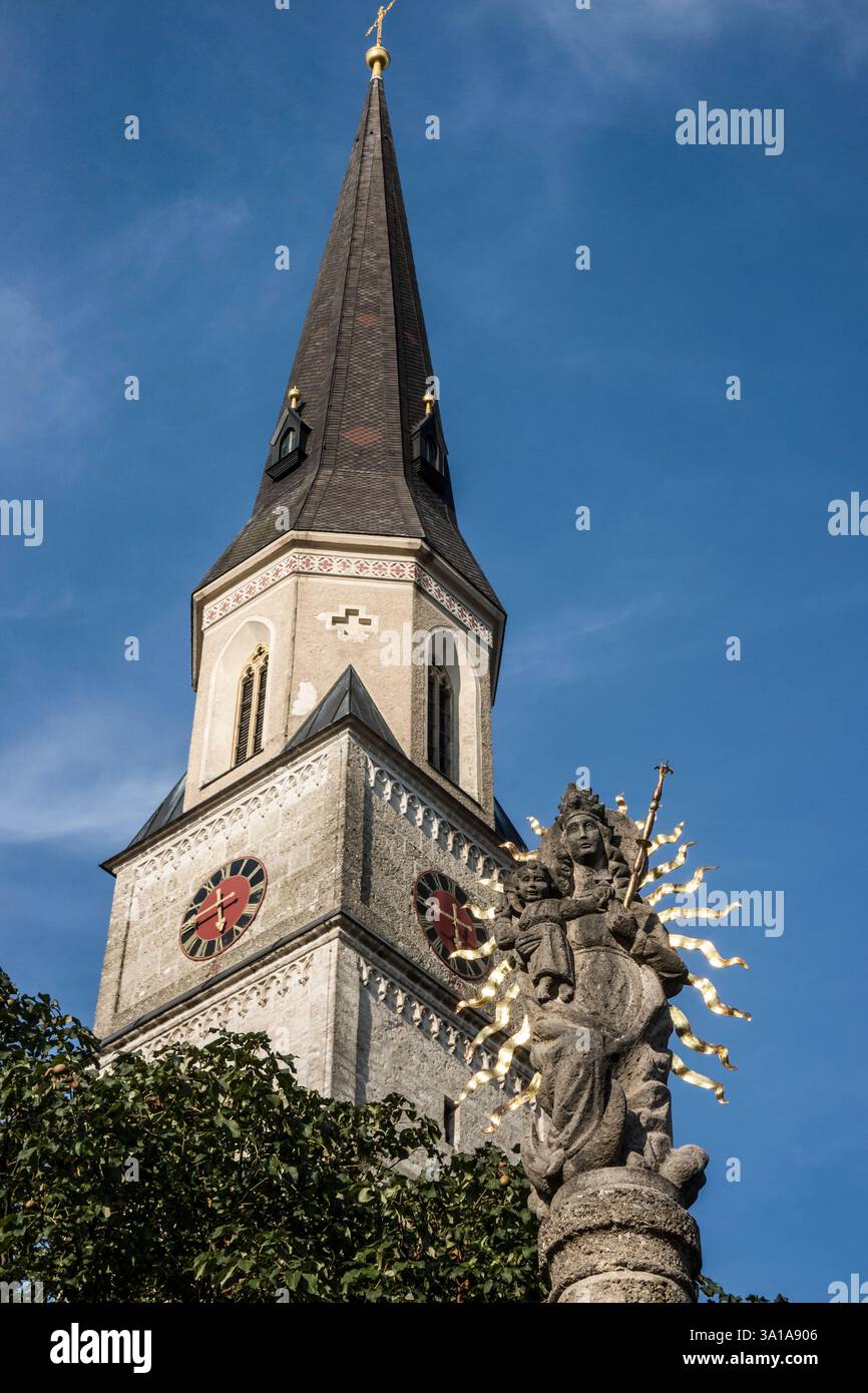 neo-gothic catholic parish church Mariä Geburt, Bavaria, Germany ...