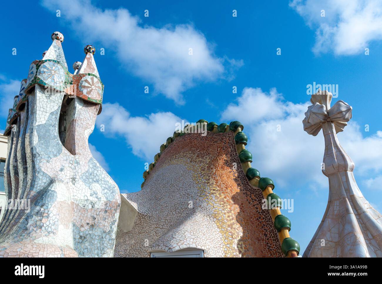 Detail of roof tiles and chimney stack on the Dragon’s Back roof ...