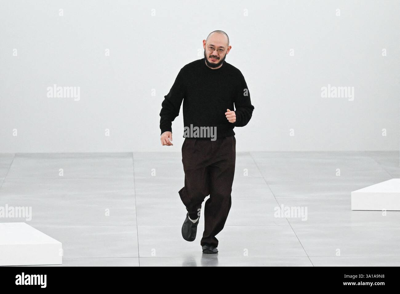 Paris, France. 07th Mar, 2025. Designer Satoshi Kondo makes an ...