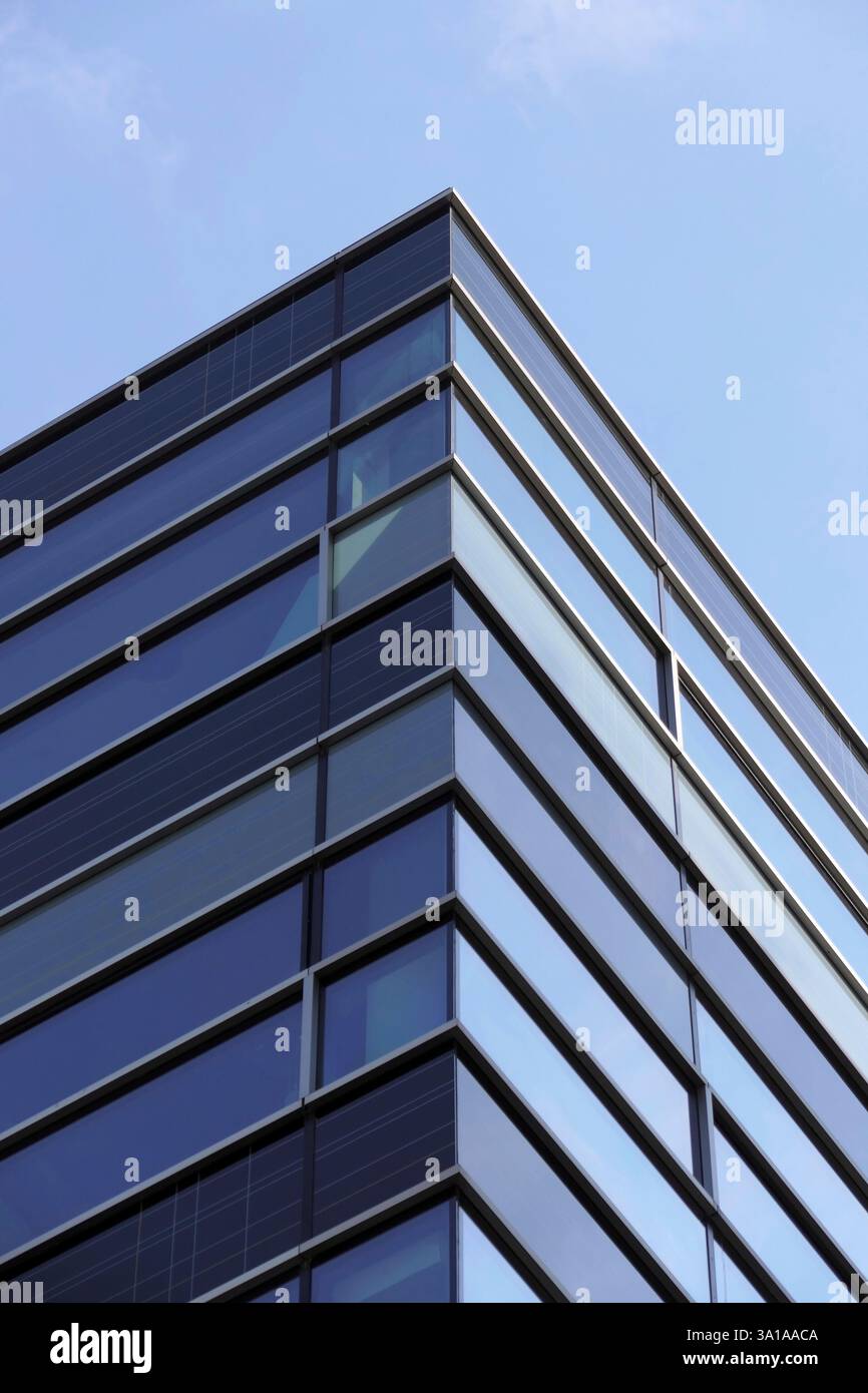 Commercial office in the evening in high rise building hi-res stock ...