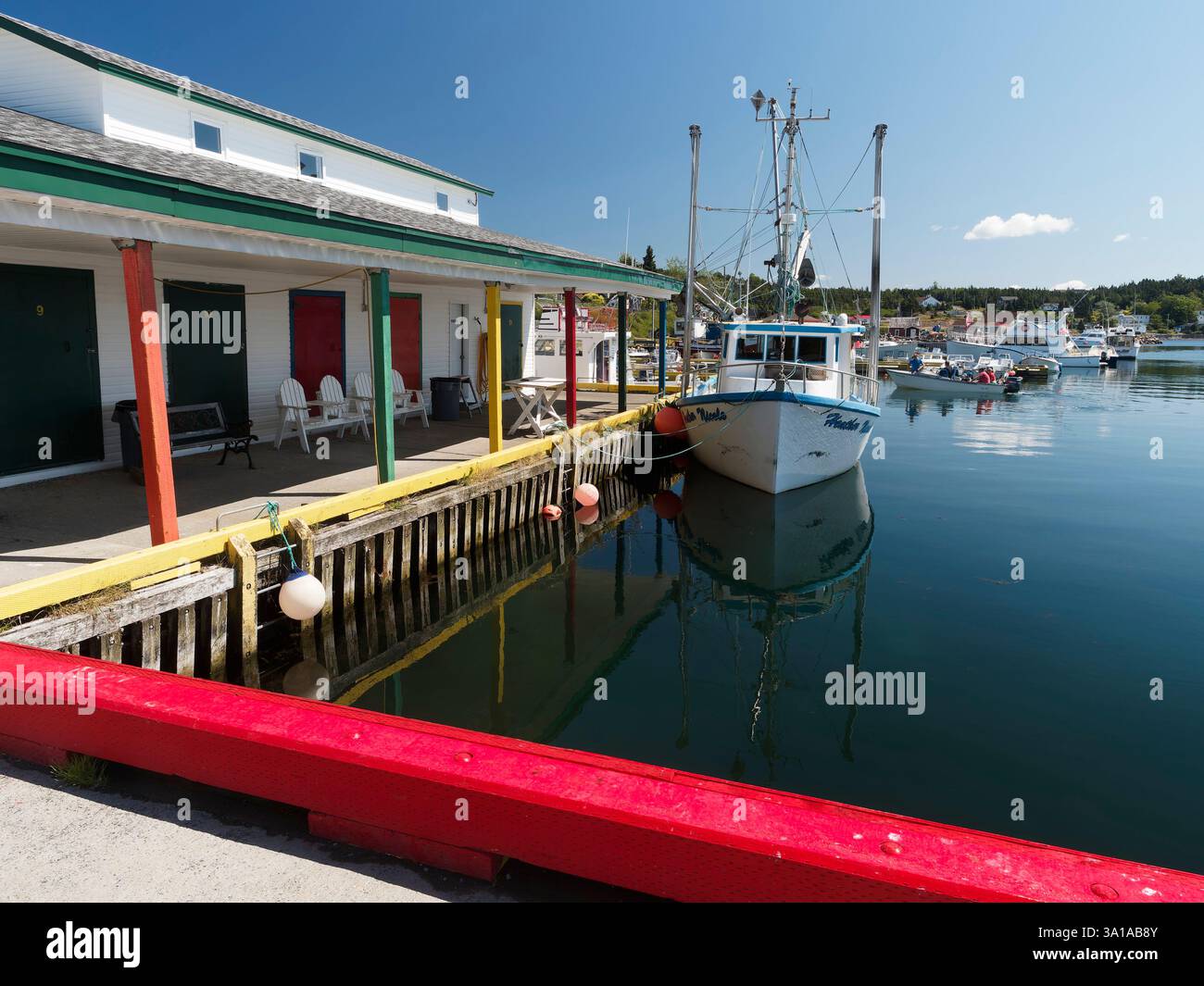 Canada, Newfoundland, Dildo, fishing dock with boats Stock Photo - Alamy