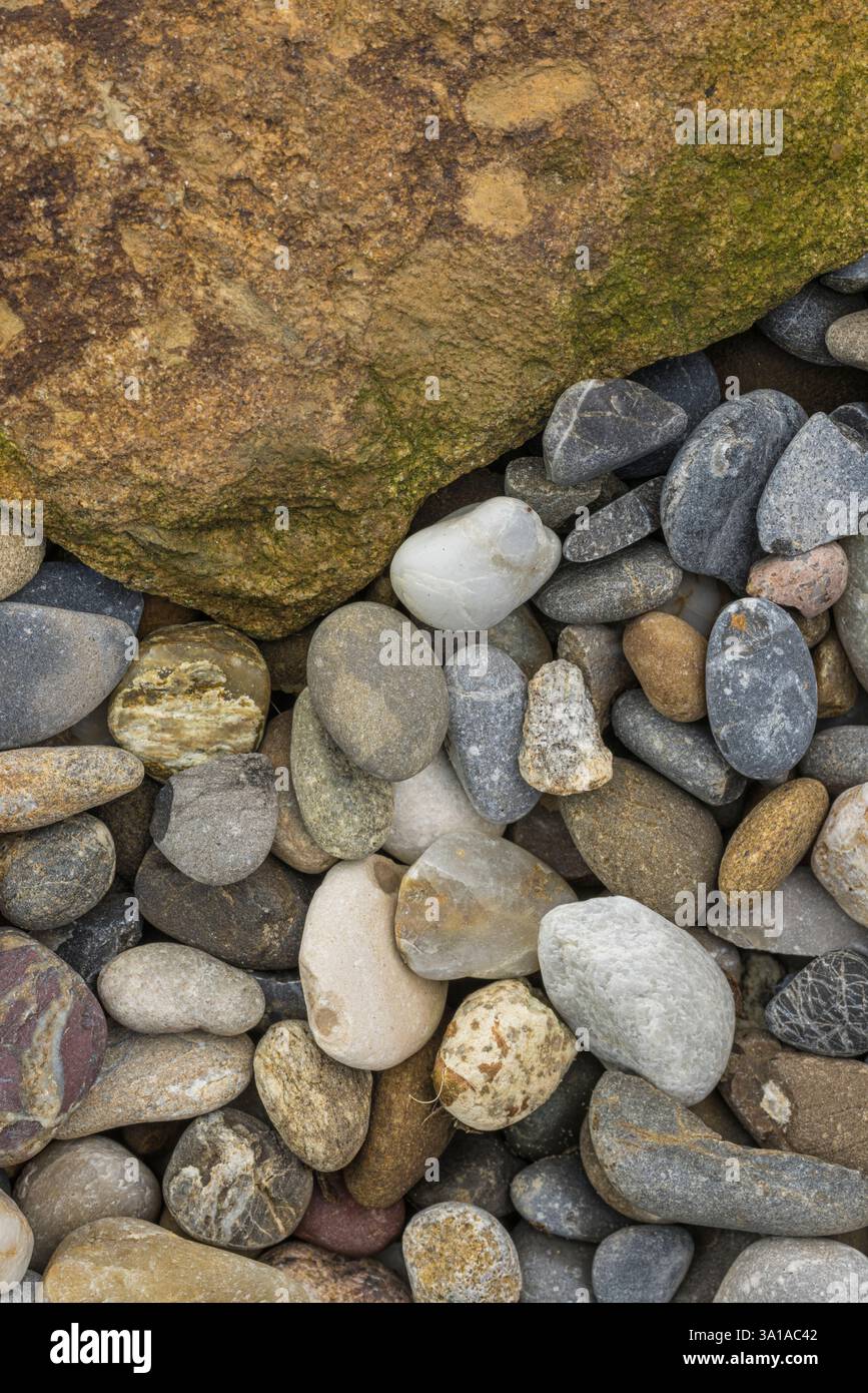 Rock garden, various rounded stones, close-up, background image Stock ...