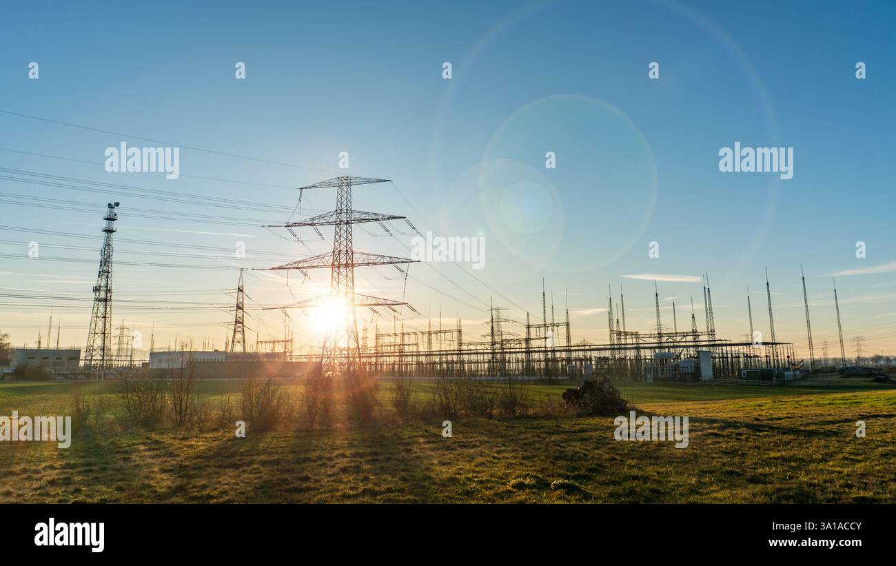 Power Distribution Center. Electricity Infrastructure, Grid Network ...