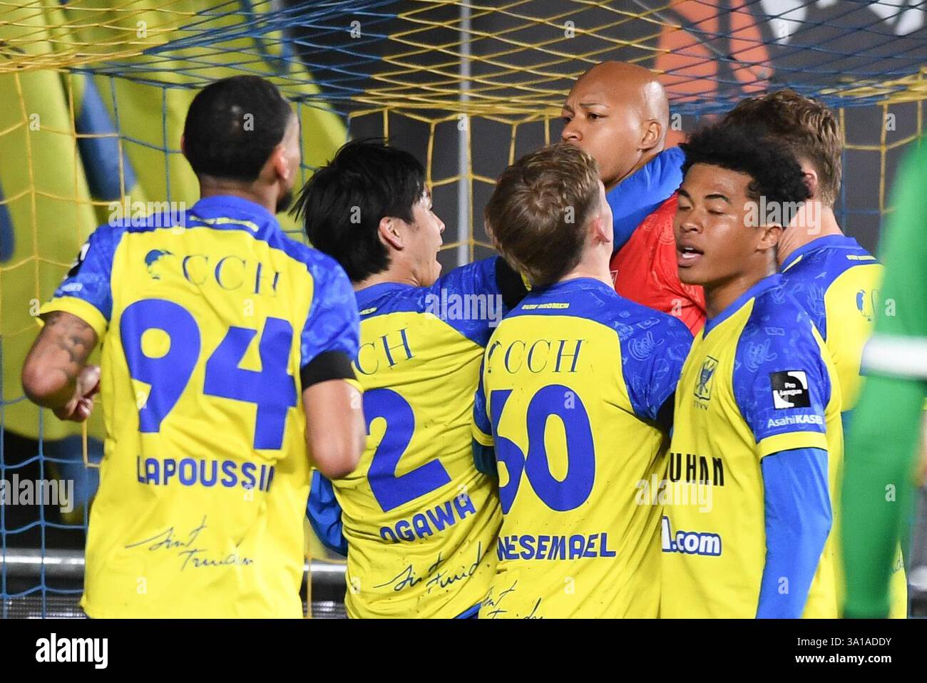 STVV's goalkeeper Leo Kokubo and celebrates after saving a penalty ...