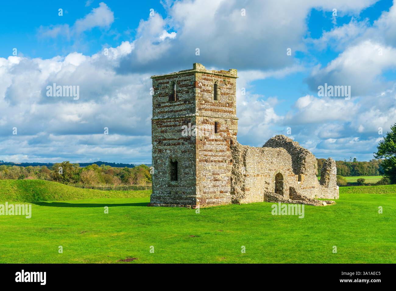 Norman church, built in the 12th century, situated at the centre of a ...