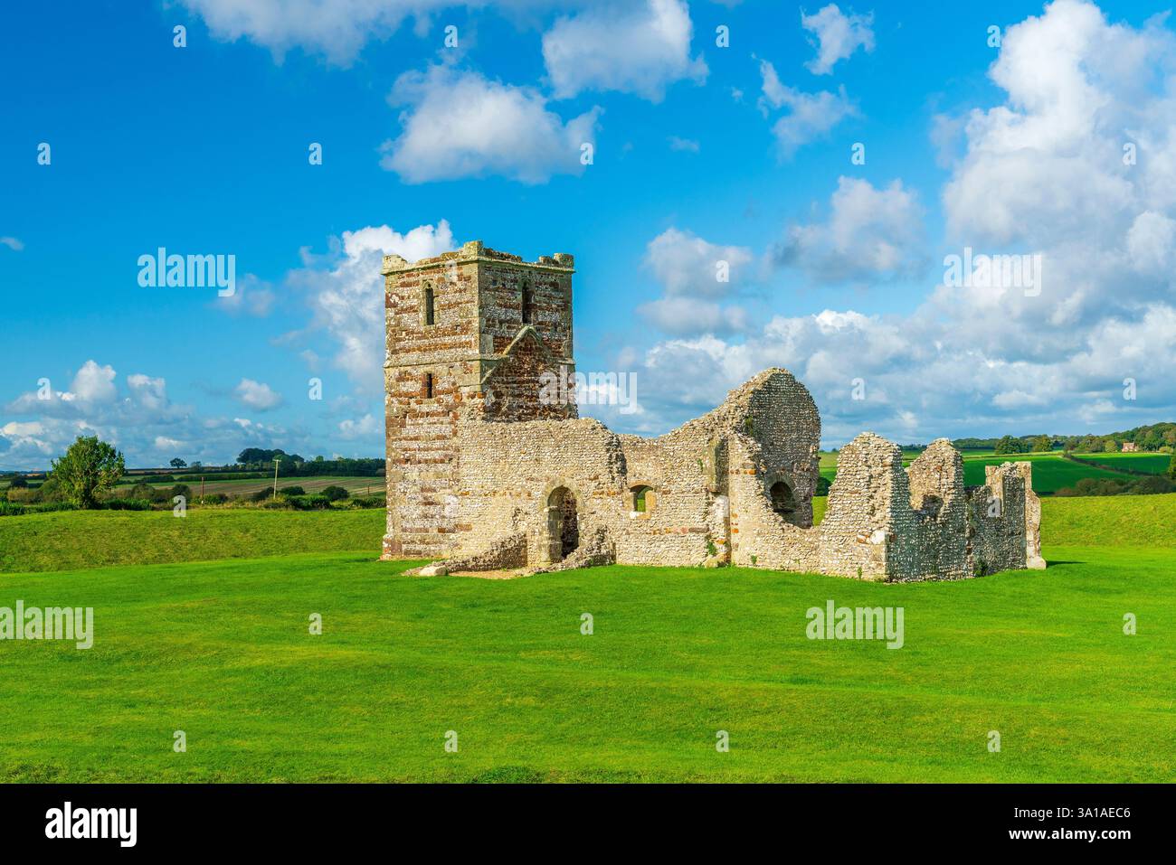 Norman church, built in the 12th century, situated at the centre of a ...