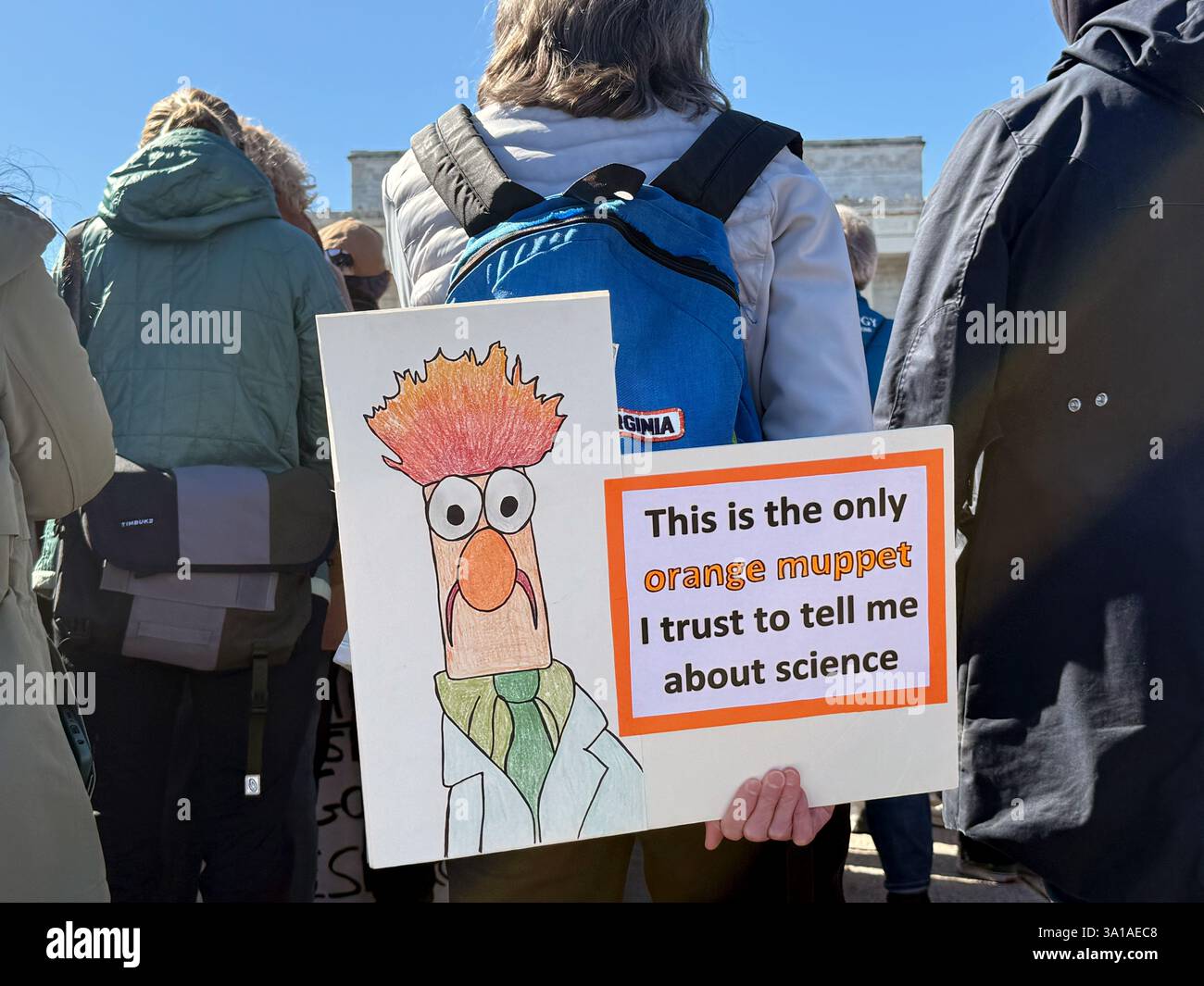 Washington, DC, USA. 07th Mar, 2025. A sign reading "This is the only ...