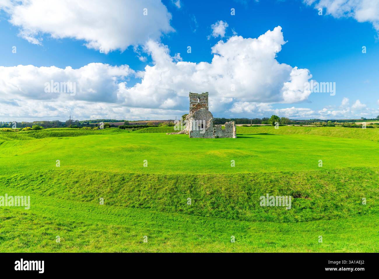 Norman church, built in the 12th century, situated at the centre of a ...