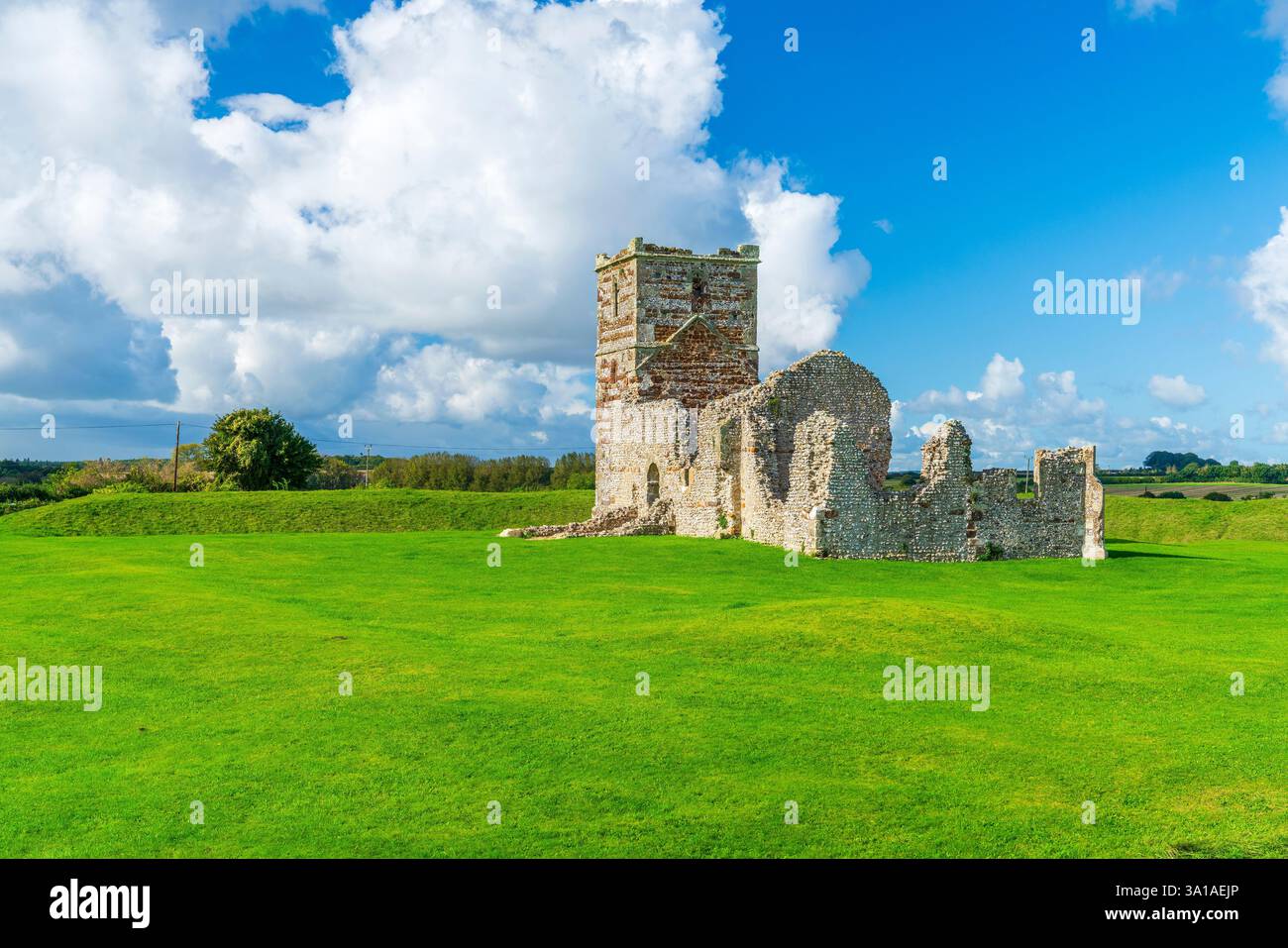 Norman church, built in the 12th century, situated at the centre of a ...