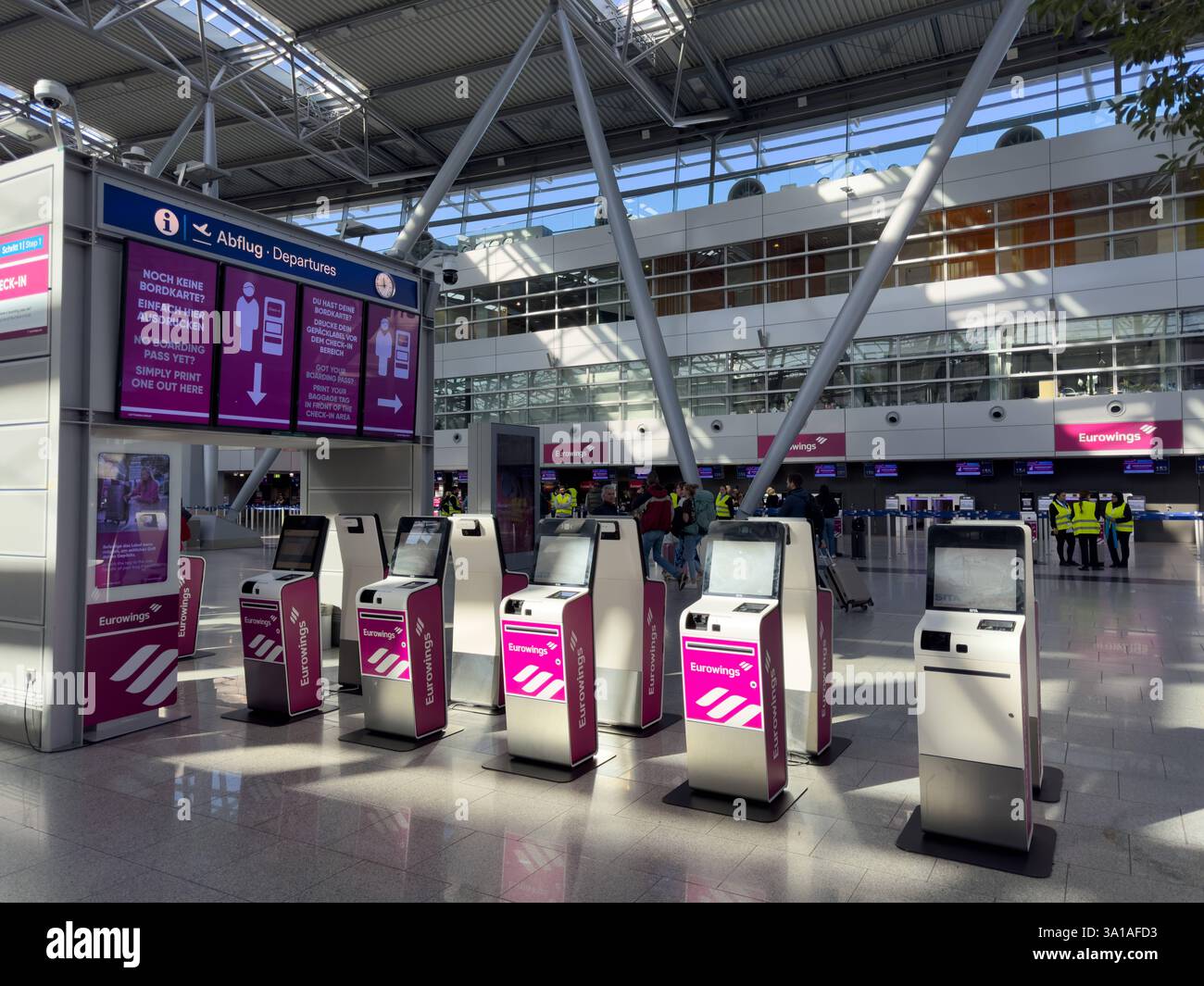 Deutschland, Europa, Flughafen, Düsseldorf, Eurowings, Check-in ...