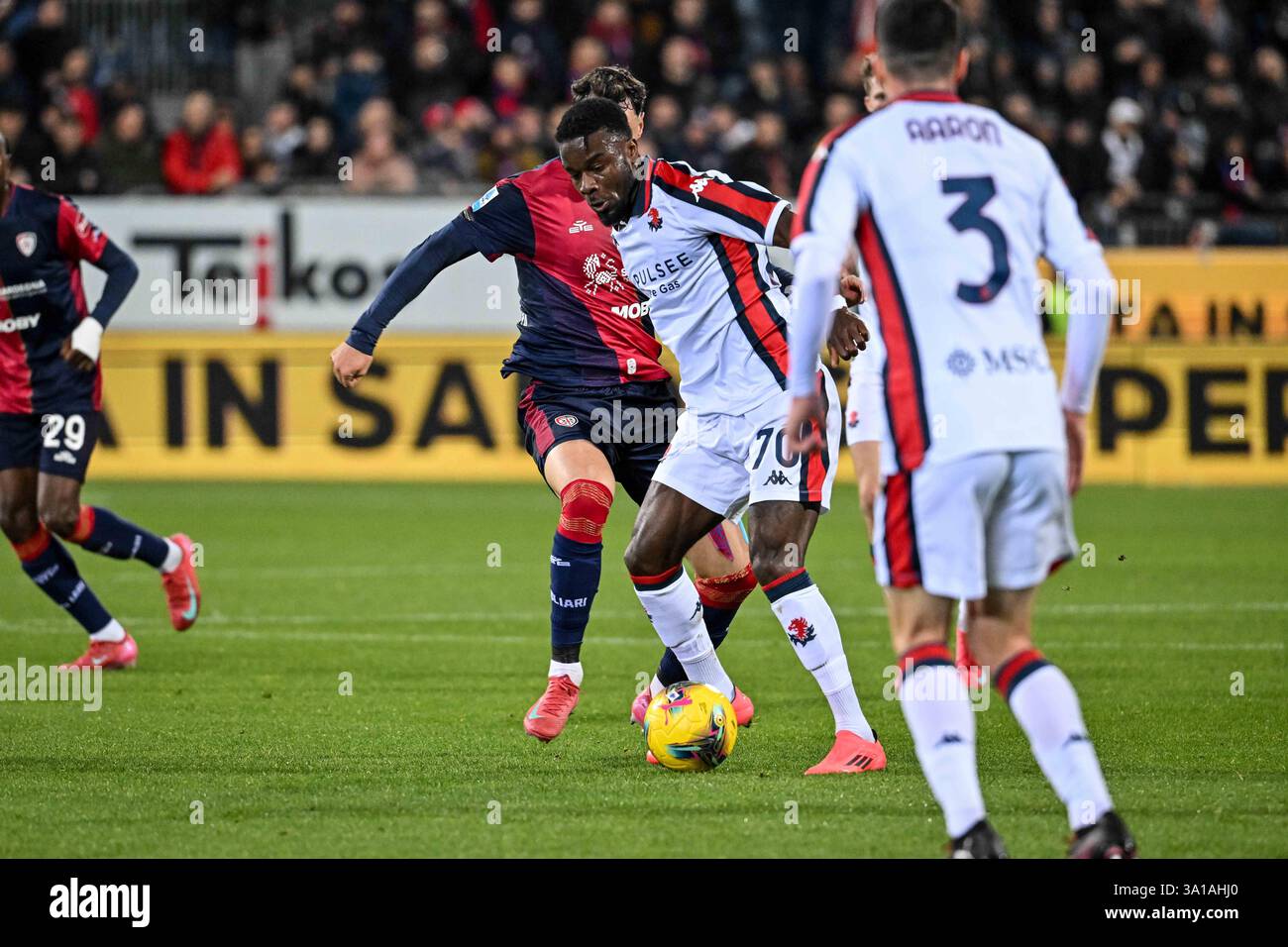 Cagliari, Italy. 07th Mar, 2025. Maxwel Cornet of Genoa CFC during ...