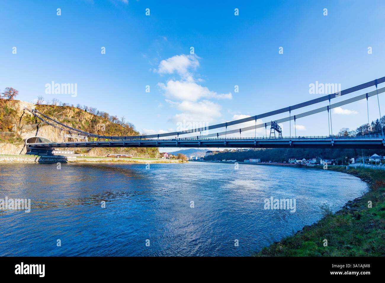Linz, freeway A26 bridge Donautalbrücke, the bridge is the longest ...