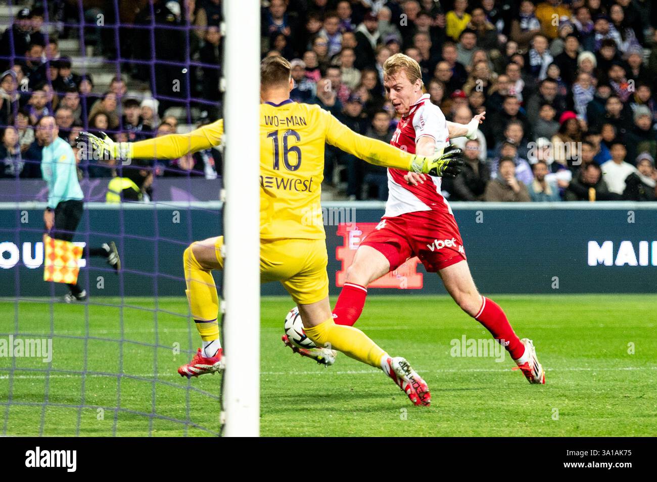 Mika Biereth of Monaco during the French championship Ligue 1 football ...