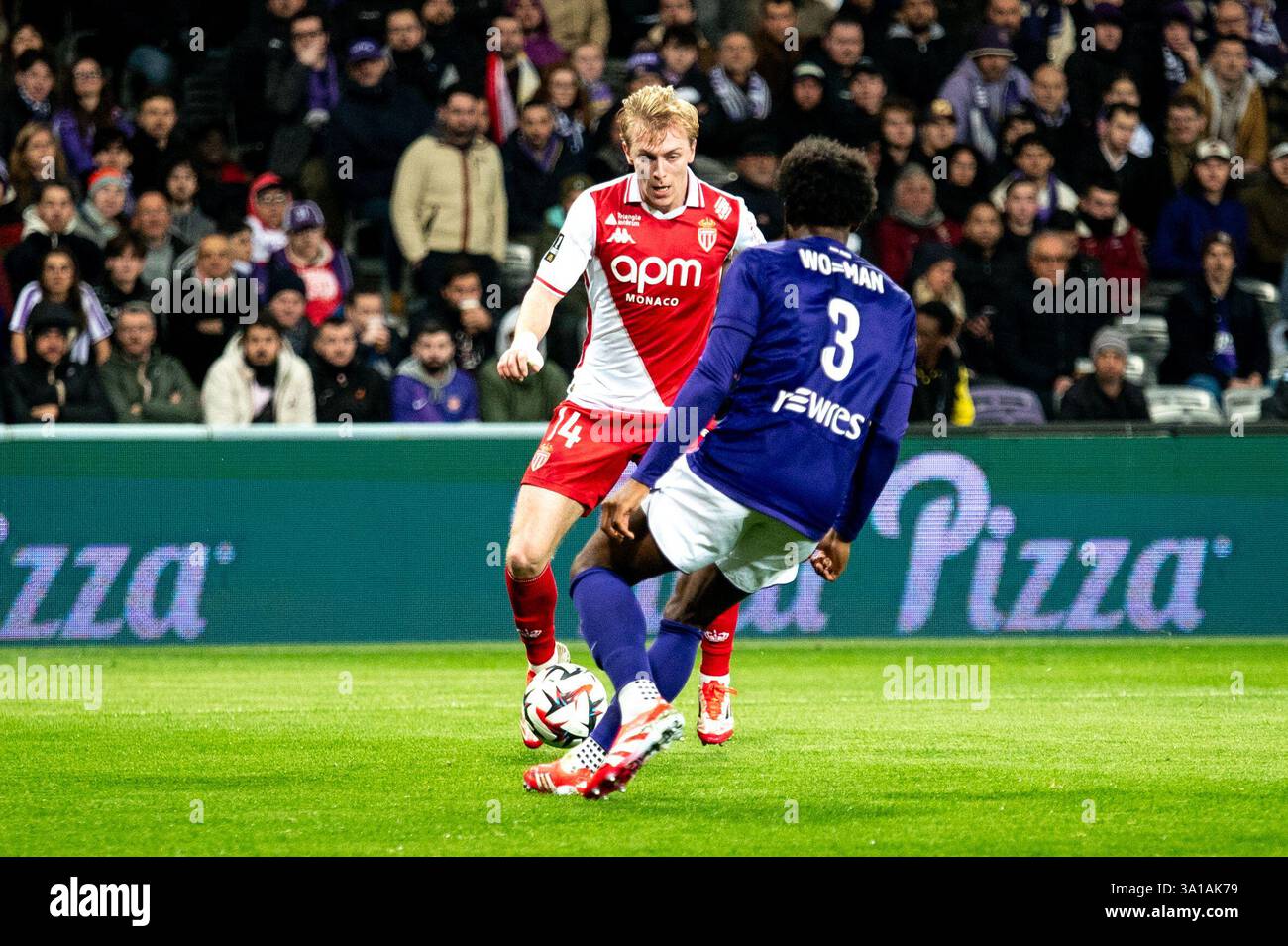 Mika Biereth of Monaco during the French championship Ligue 1 football ...