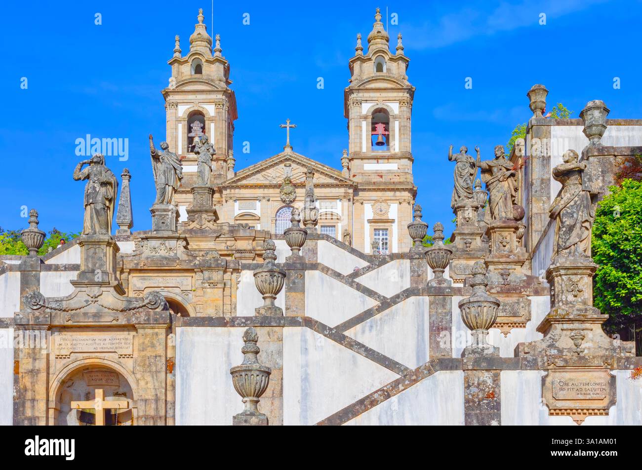 Monumental baroque stairway leading bom jesus do monte church hi-res stock photography and ...