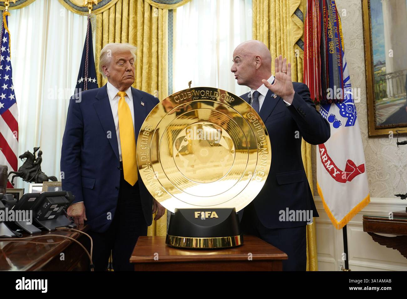 Washington, United States. 07th Mar, 2025. President Donald Trump talks ...
