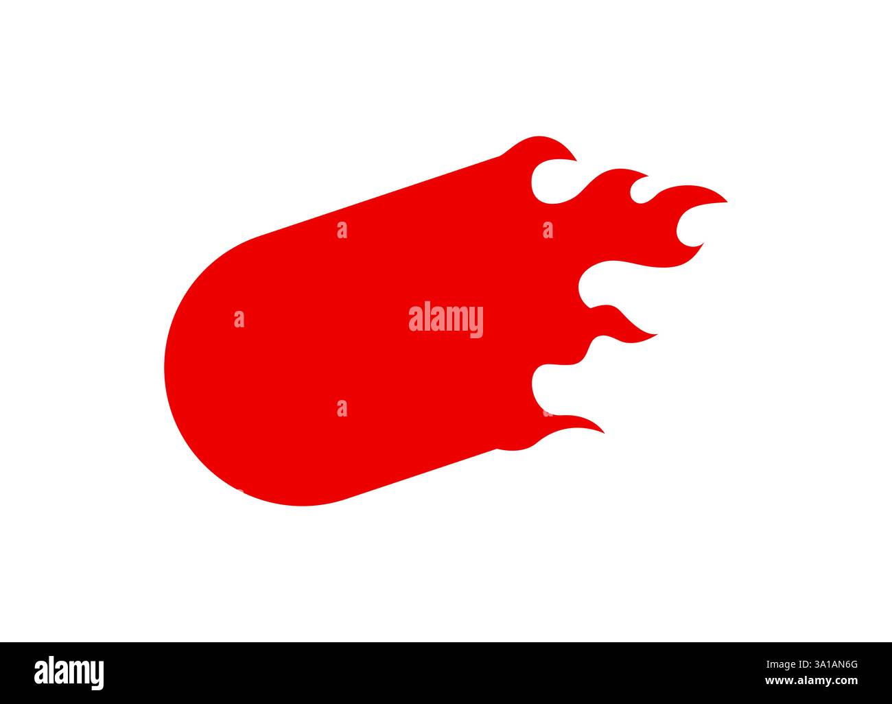 Red circle with flame design symbolizing speed and energy in ...