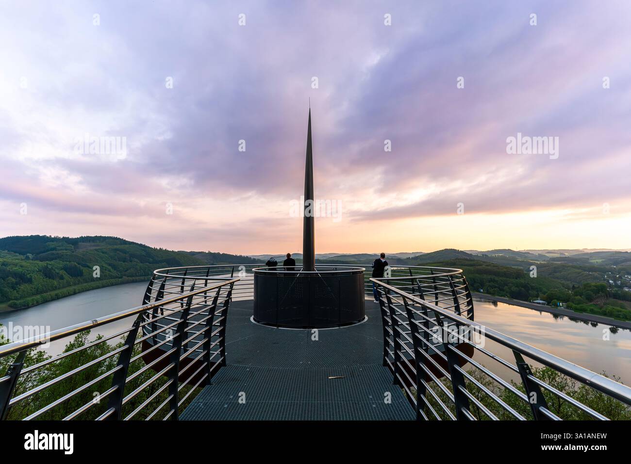 Biggeblick viewing platform at the Biggetalsperre dam in the ...