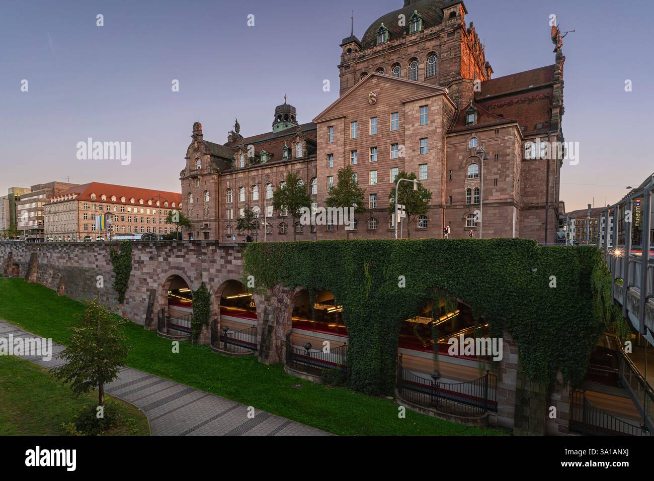 Opera house with subway station Nuremberg, Bavaria, Germany Stock Photo ...