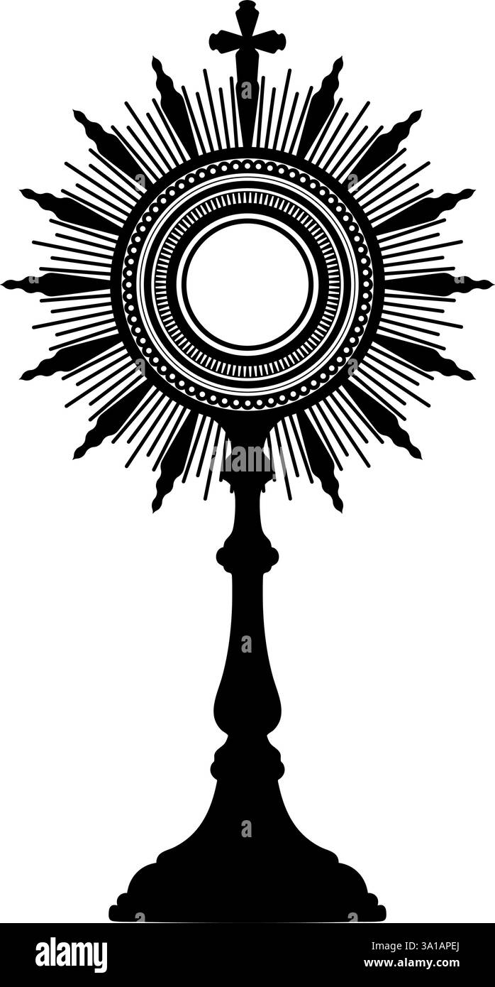 Holy sacrament monstrance Black and White Stock Photos & Images - Alamy