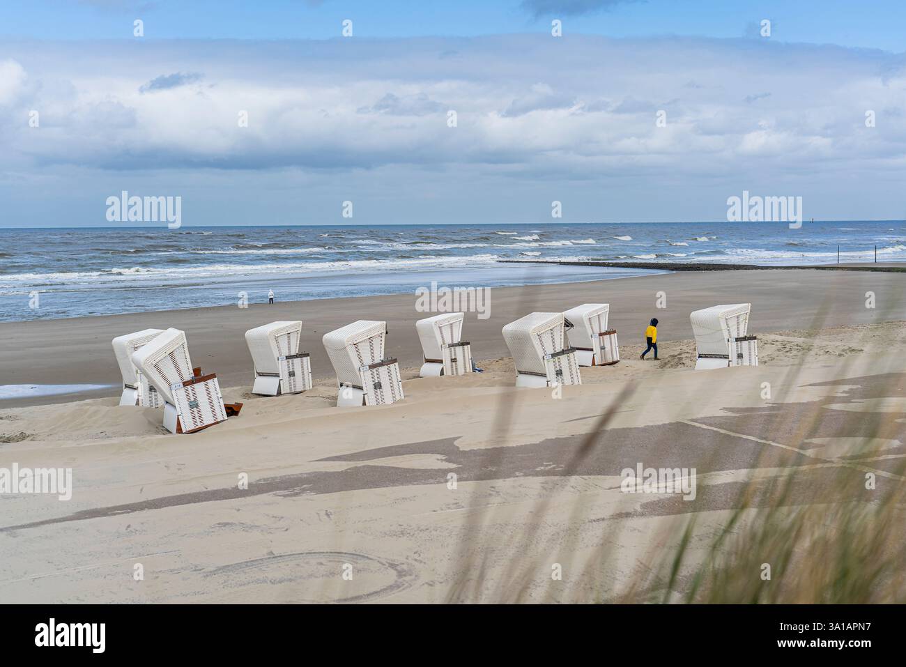 Beach in wangerooge on the island of wangerooge hi-res stock ...