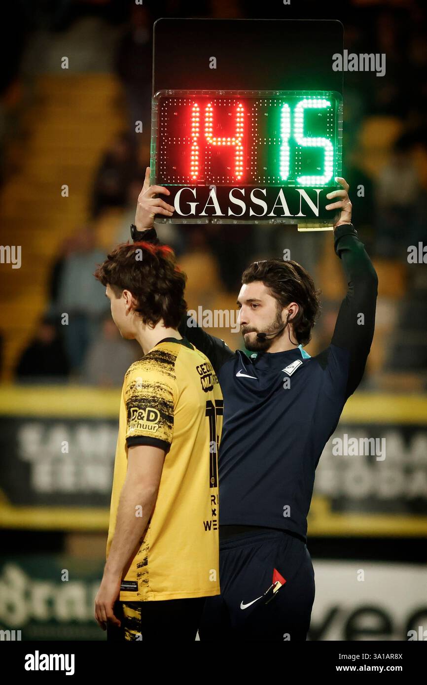 KERKRADE, NETHERLANDS - MARCH 7: Fourt Official Daniël Drost in action ...