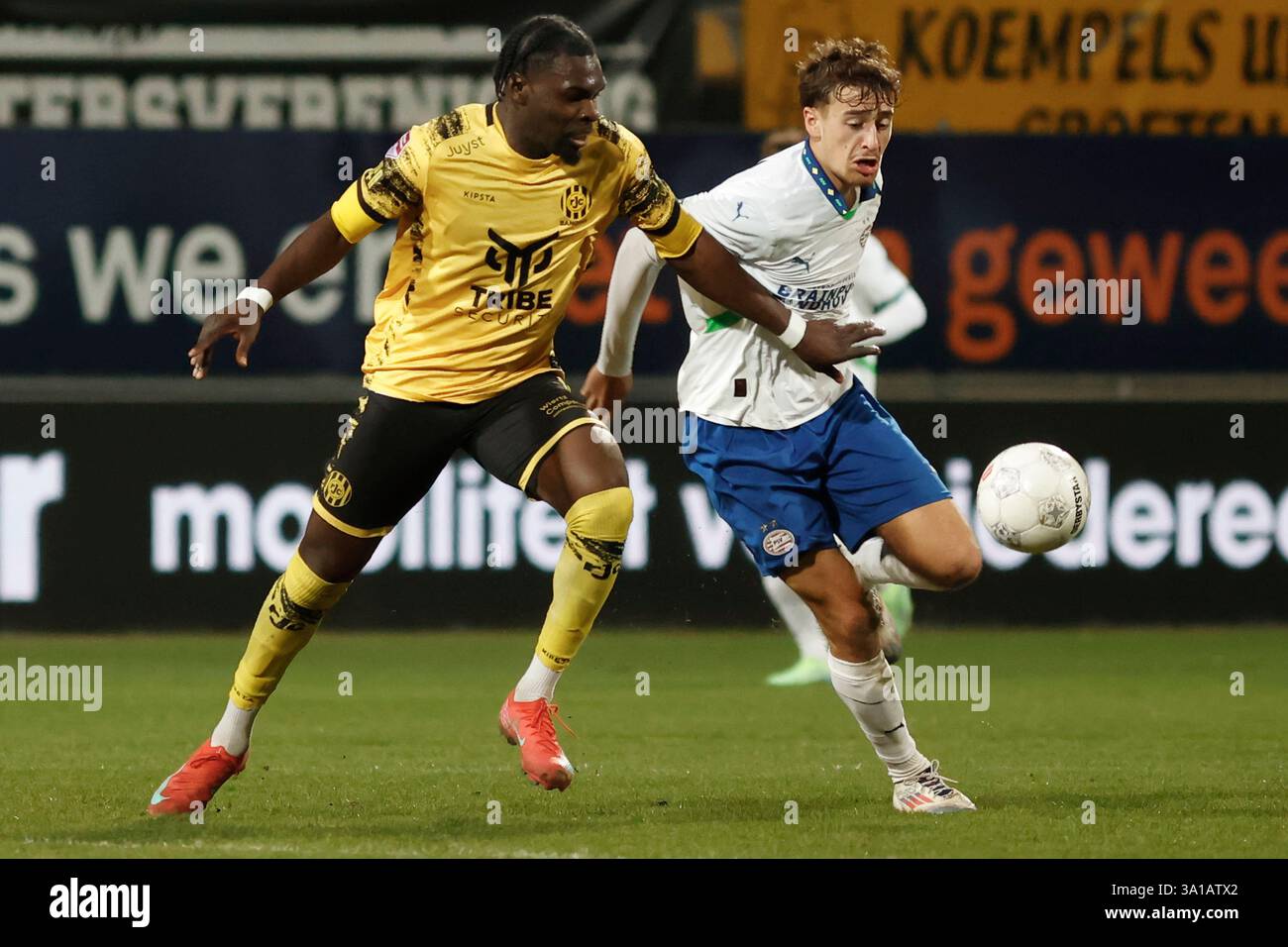 KERKRADE , NETHERLANDS - MARCH 7: Saydou Bangura of Roda JC battles for the ball during the ...