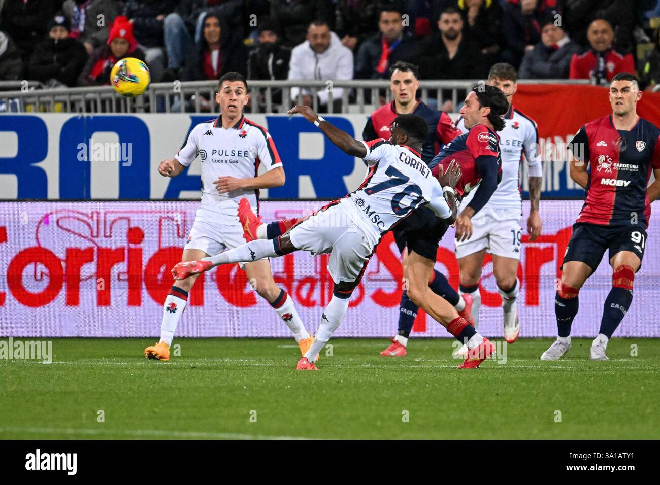 Cagliari, Italy. 07th Mar, 2025. Maxwel Cornet of Genoa CFC during ...