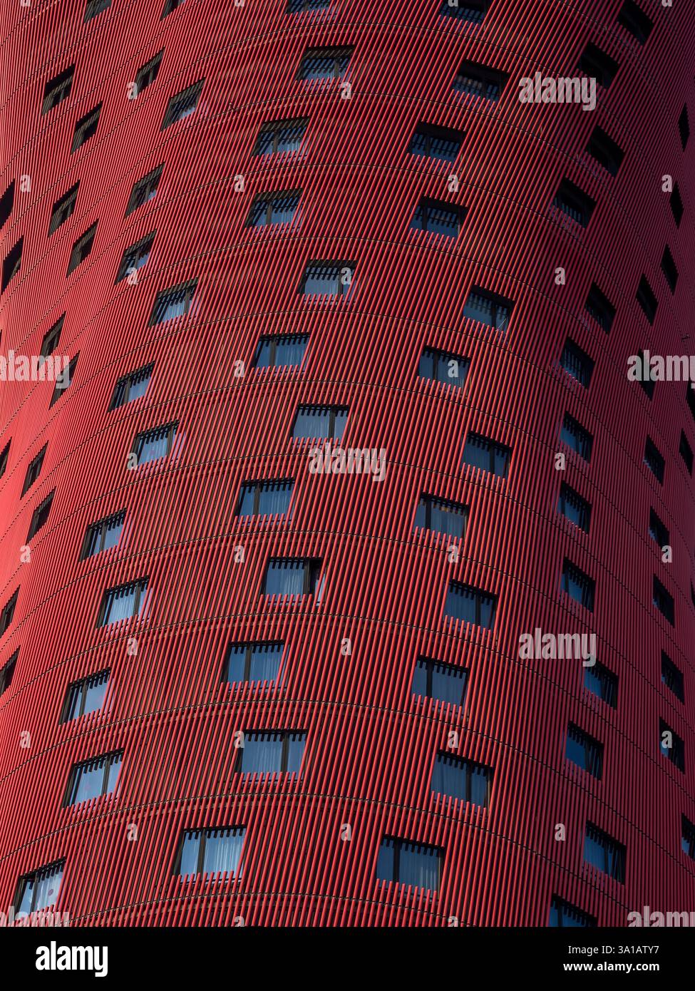 Facade of the Porta Fira hotel building designed by Japanese architect ...