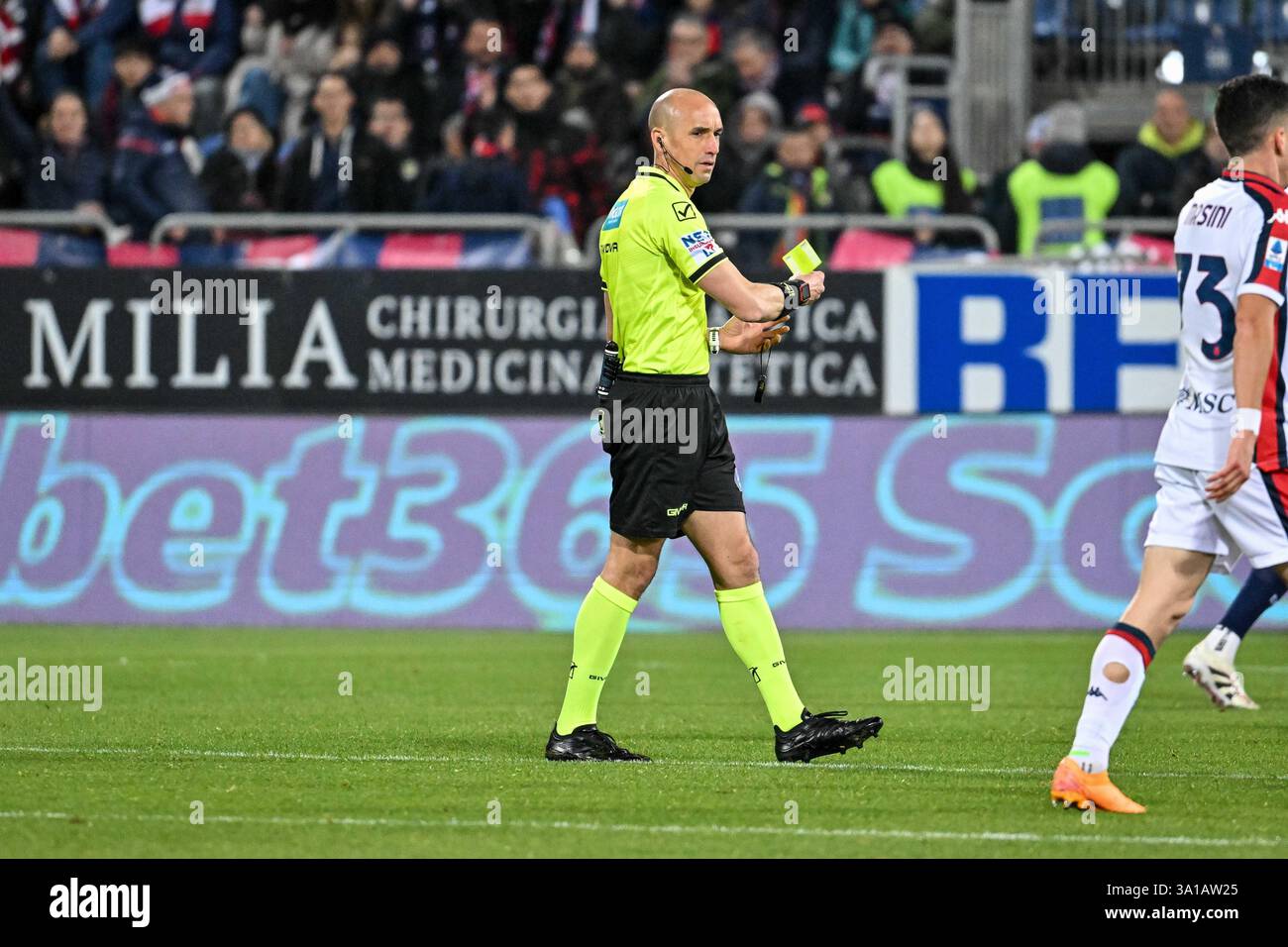 Cagliari, Italy. 07th Mar, 2025. Michael Fabbri, Arbitro, Referee ...