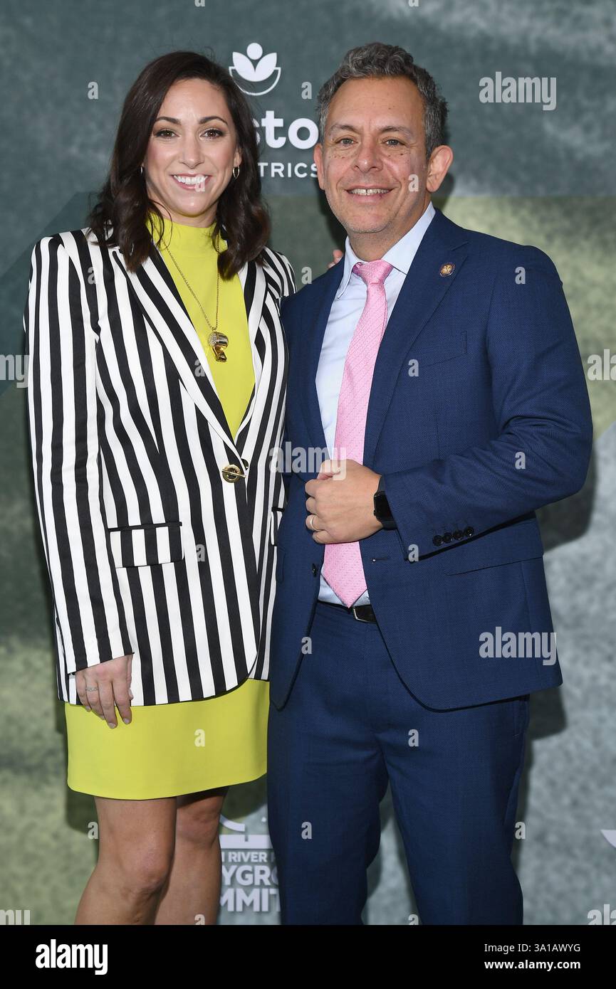 New York, USA. 07th Mar, 2025. (L-R) Jenny Miller Dutton and Tony ...