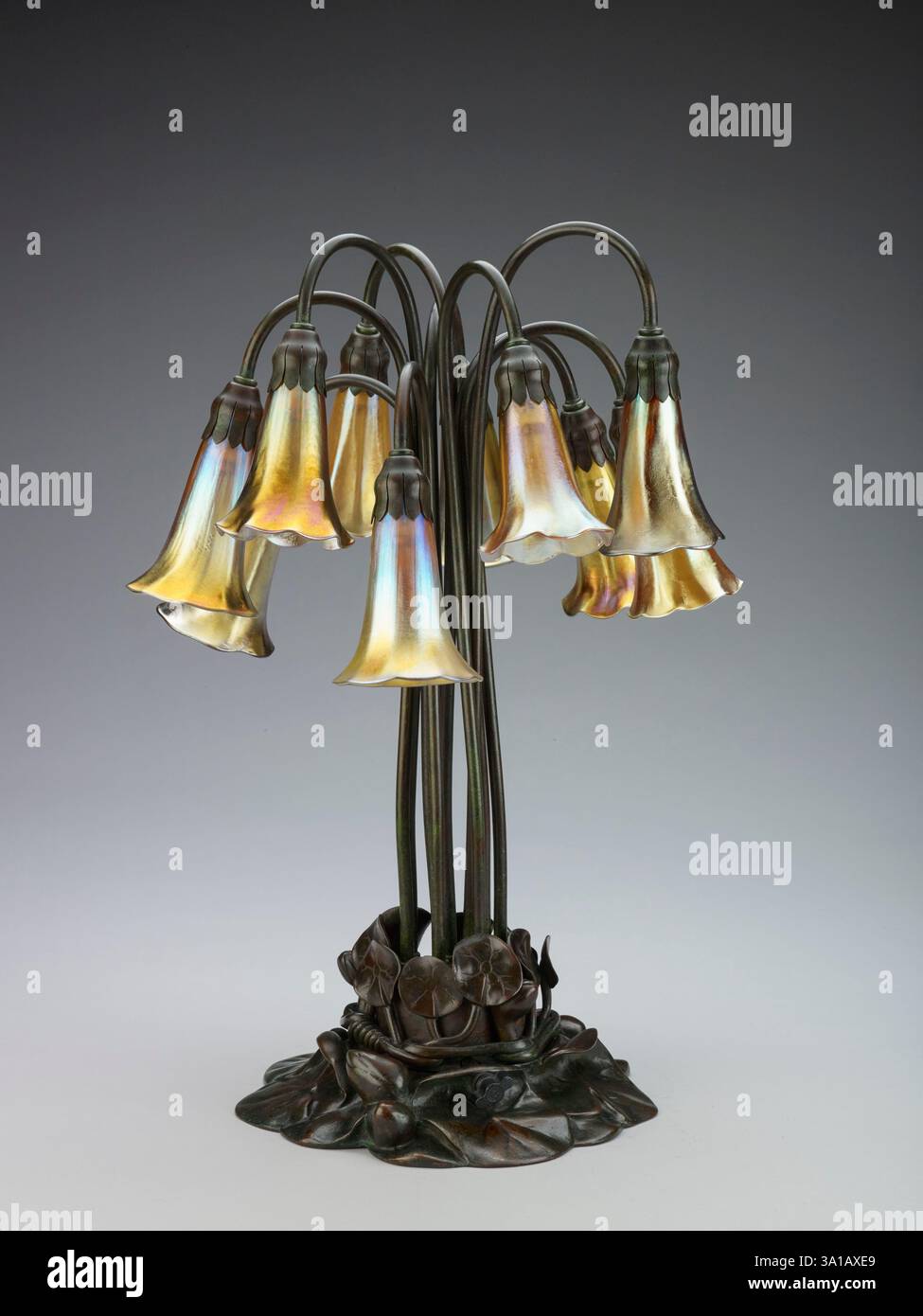 Ten-light pond lily lamp, after 1902 Stock Photo - Alamy