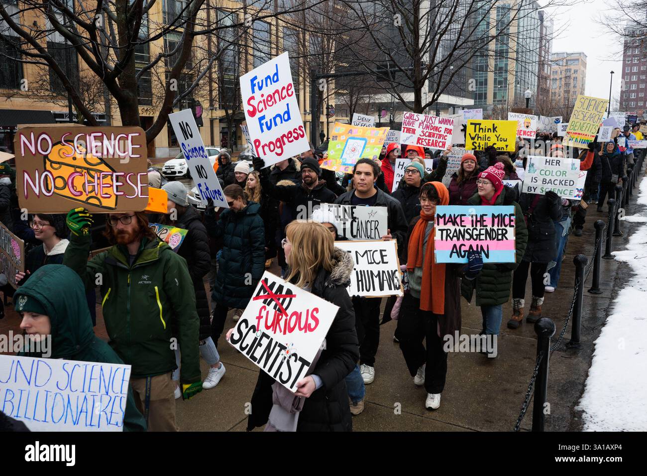 Madison, Wisconsin, USA. 7th Mar, 2025. Several hundred people marched ...