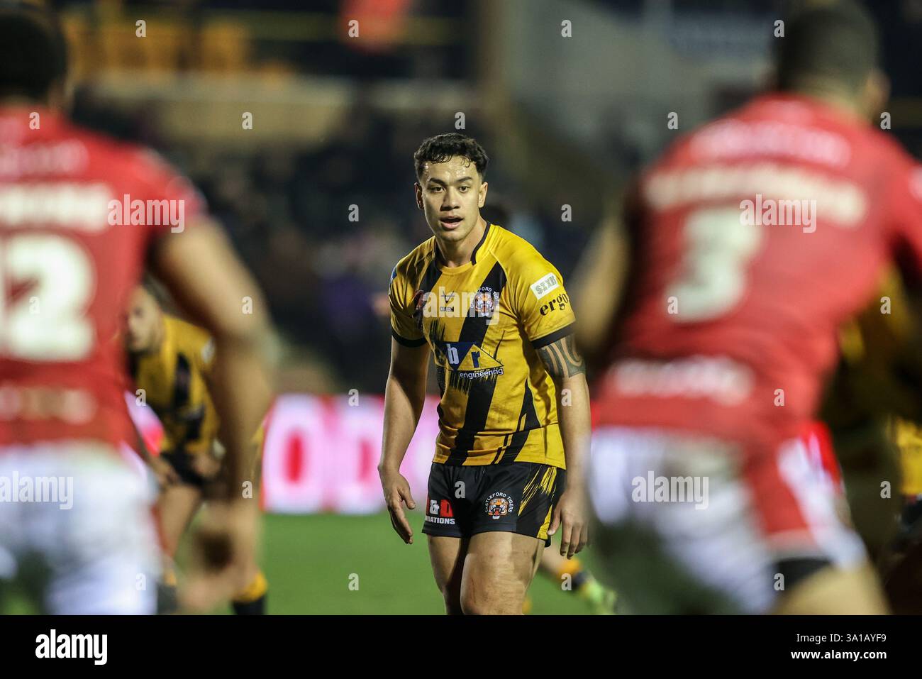 Daejarn Asi of Castleford Tigers during the Betfred Super League Round ...