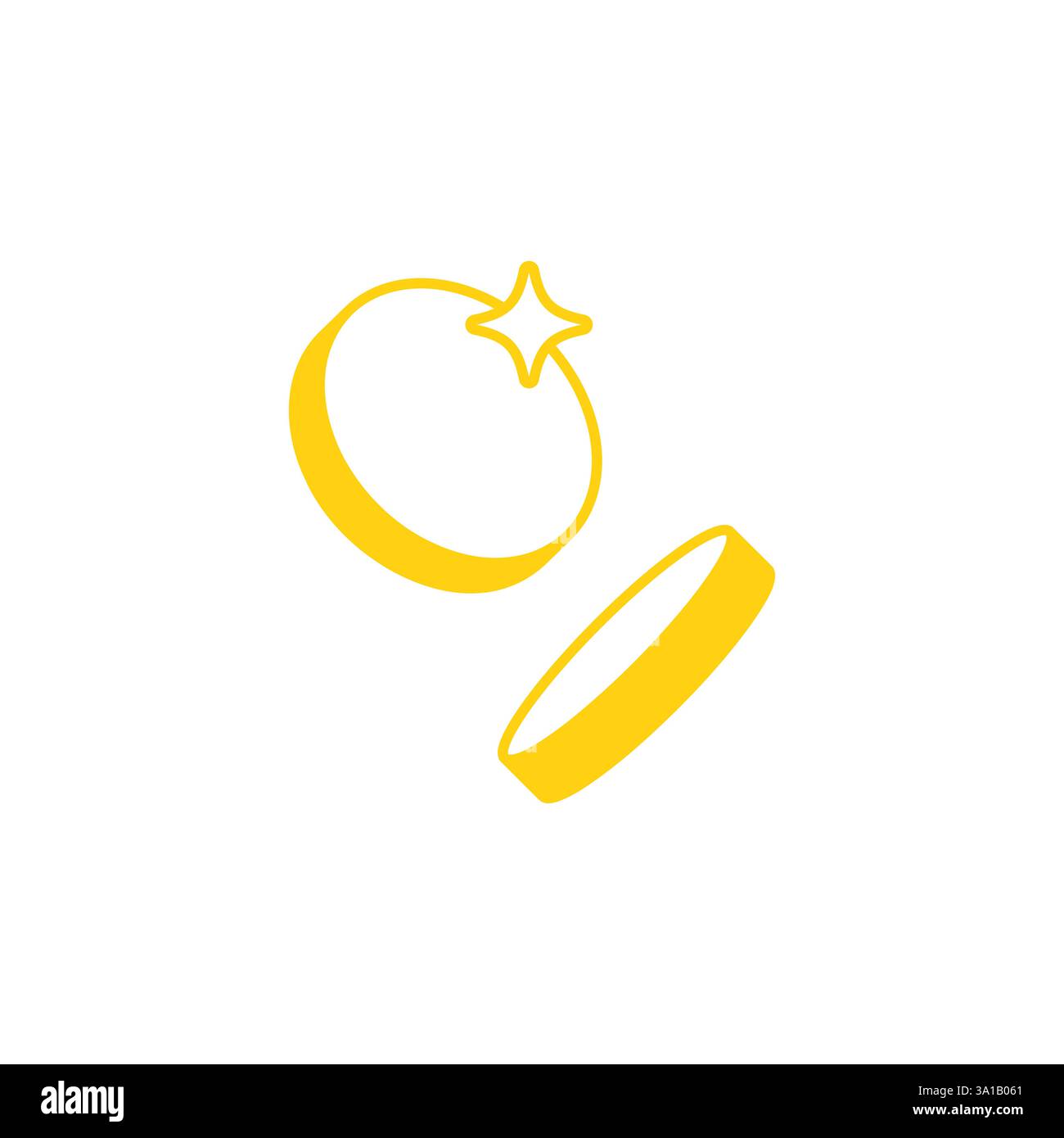 Gold wedding rings symbolizing Stock Vector Images - Alamy