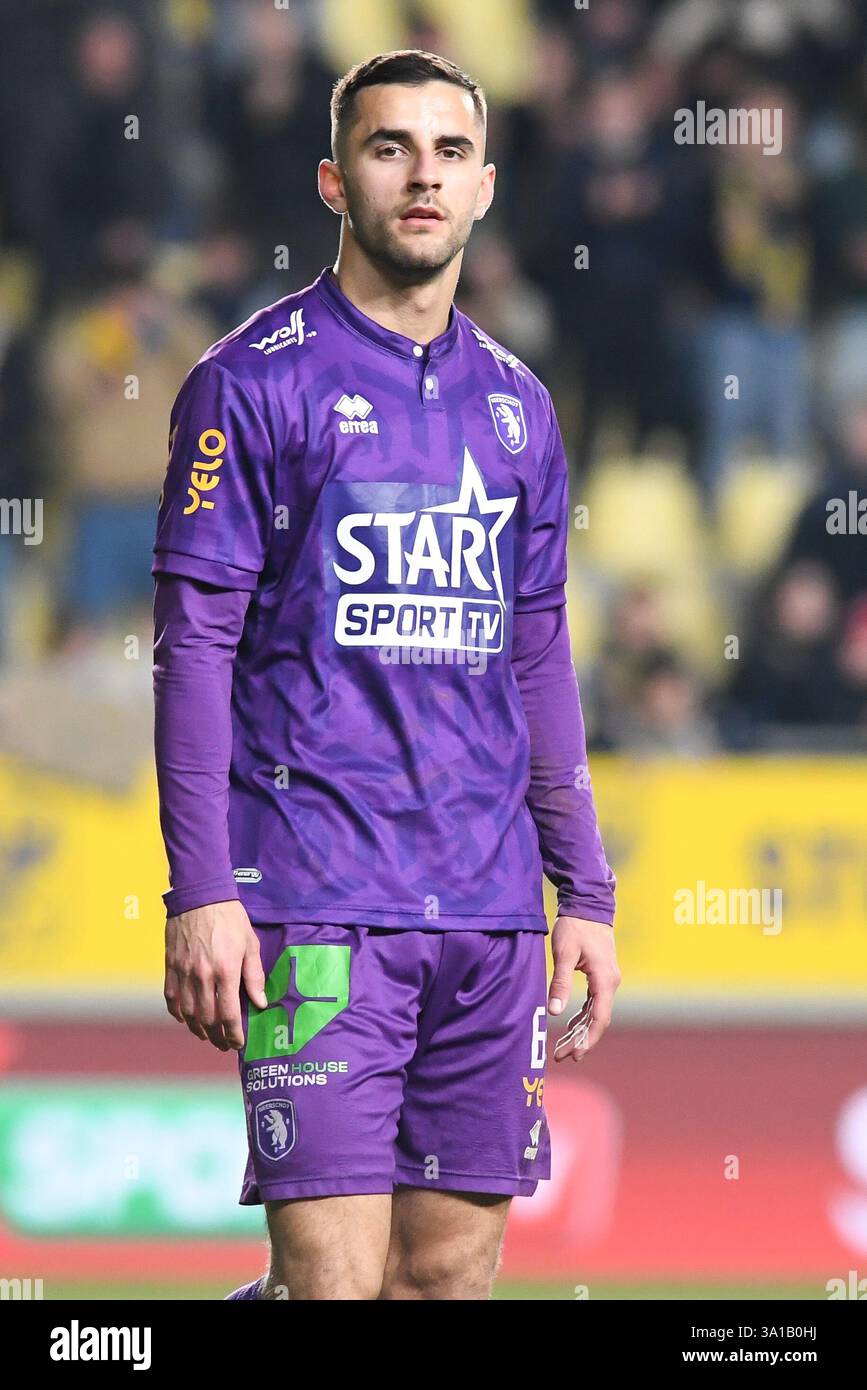 Beerschot's Apostolos Konstantopoulos looks dejected after losing a ...