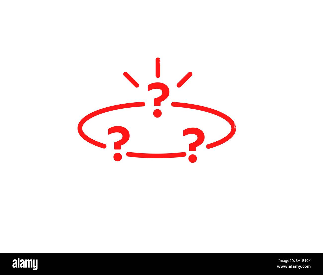 Red glowing question marks arranged in a circular pattern Stock Vector ...