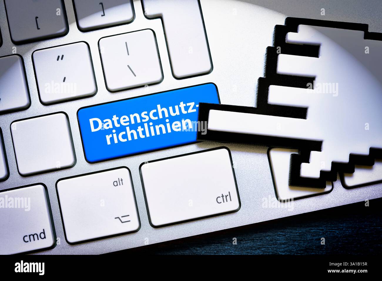 Computer button labeled Privacy Policy, [M] Stock Photo - Alamy