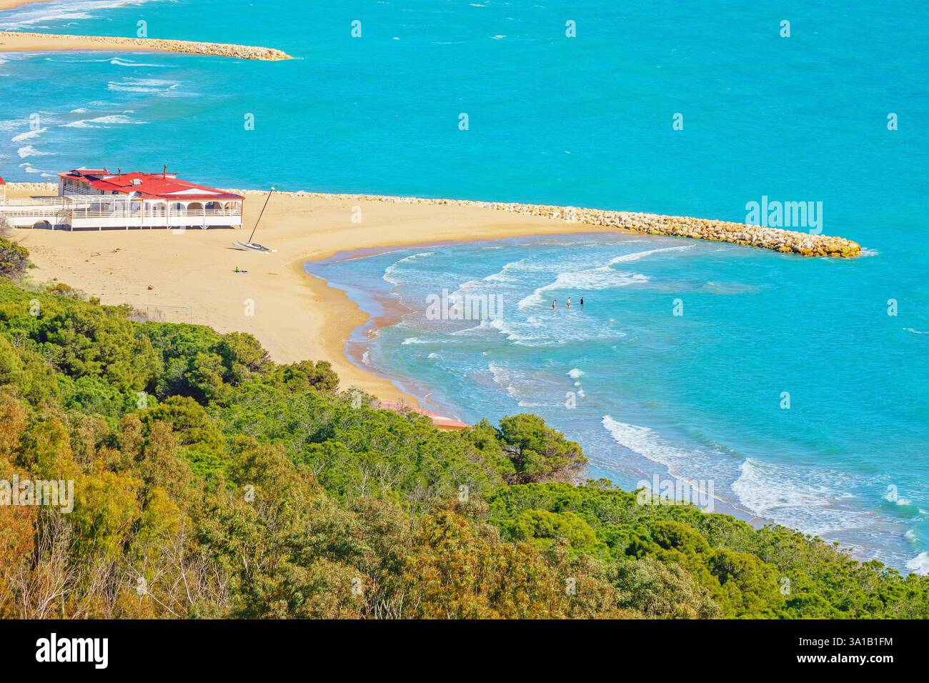 Eraclea Minoa beach, top view, Cattolica Eraclea, Agrigento district ...