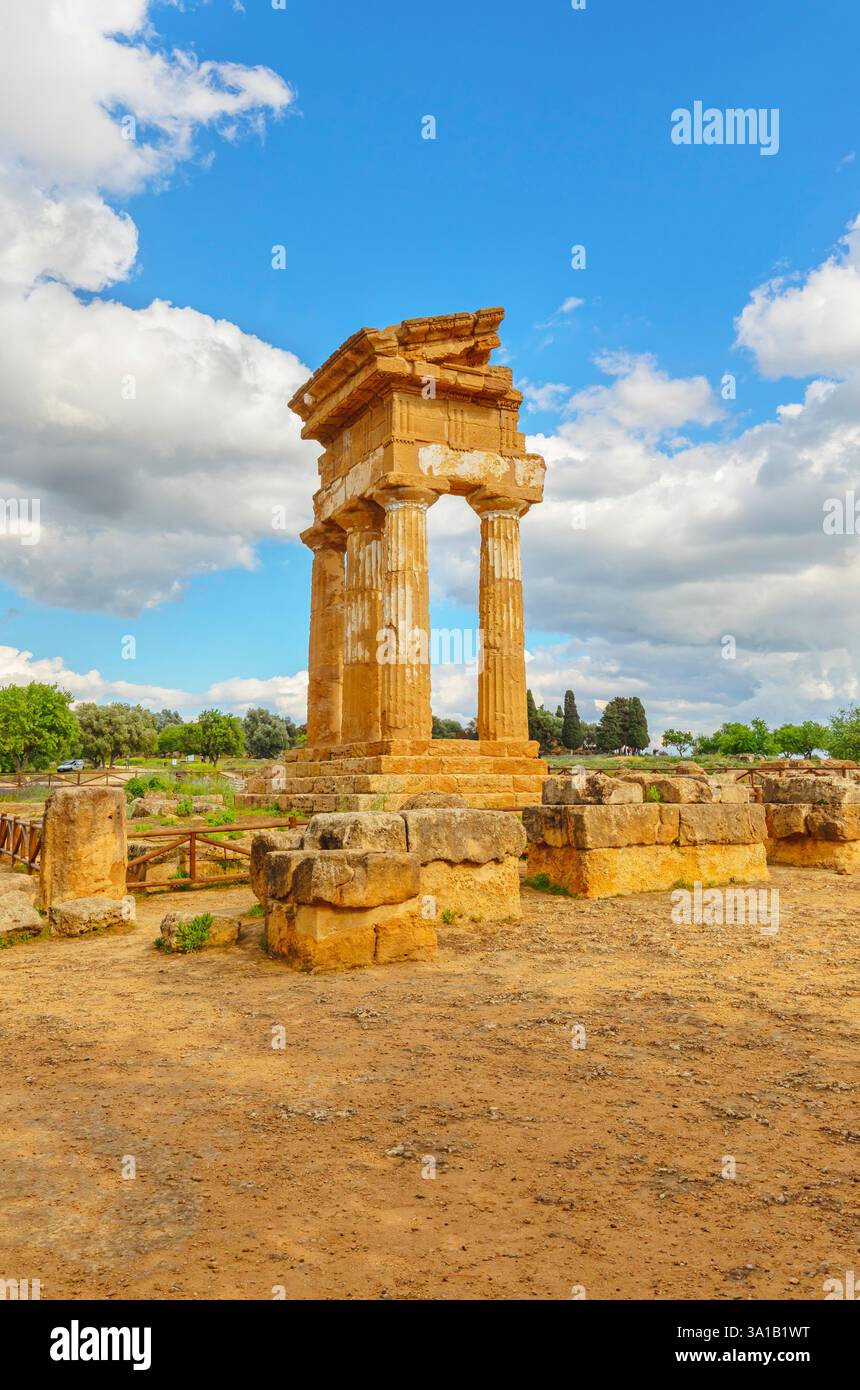 Temple of Castor and Pollux, Valley of Temples, Agrigento, Sicily ...