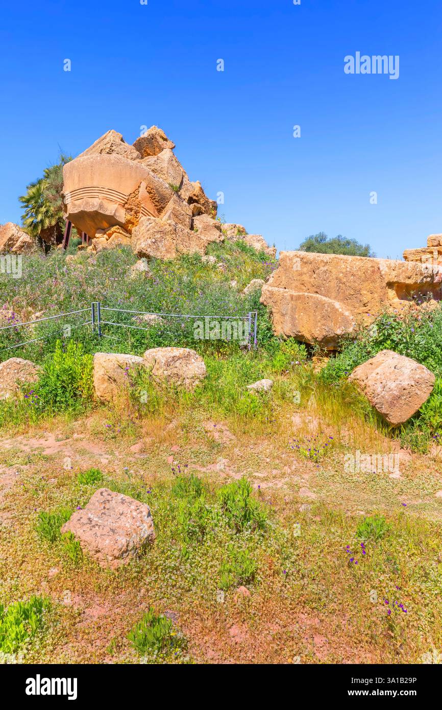 Temple of Olympian Zeus, Valley of Temples, Agrigento, Sicily, Italy ...
