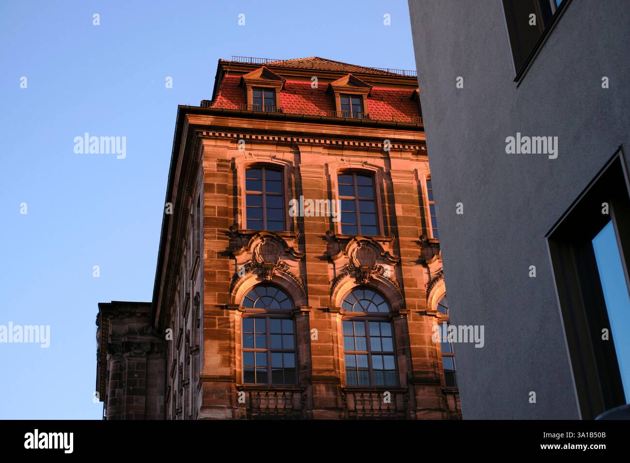 The historic building of the Nuremberg Education Center on ...