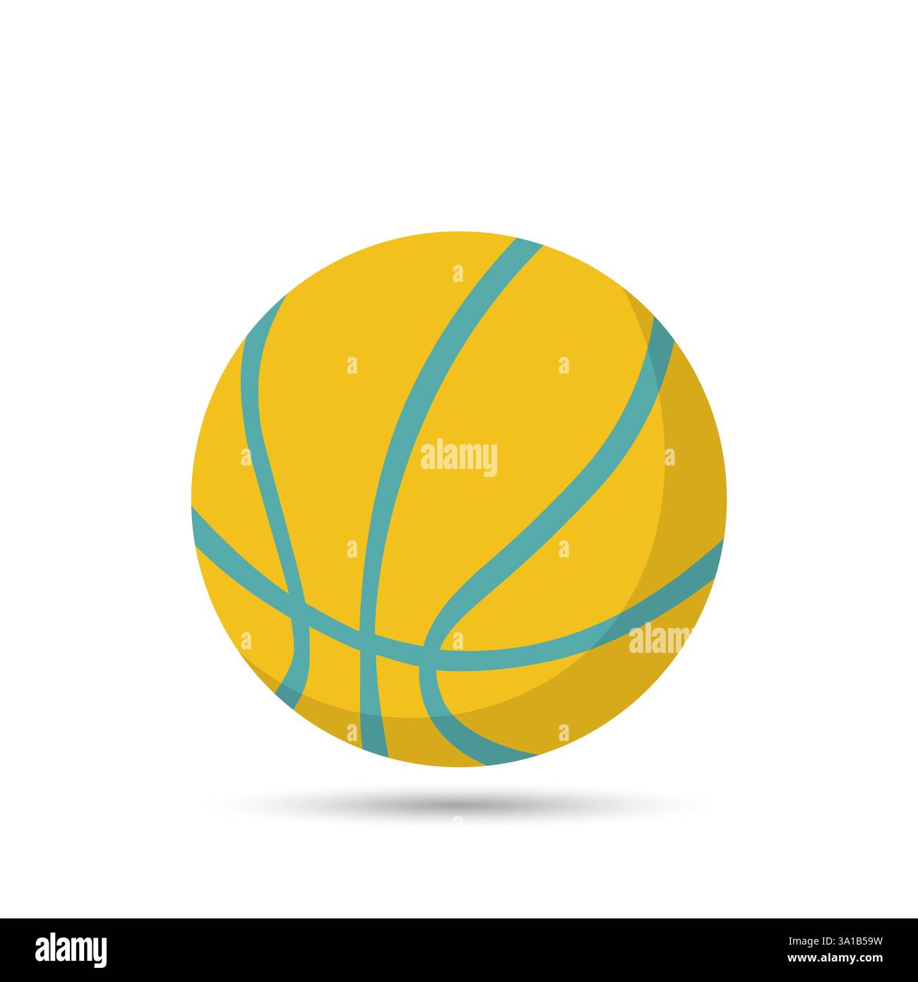 Basketball ball isolated on white background. Simple round logo ...