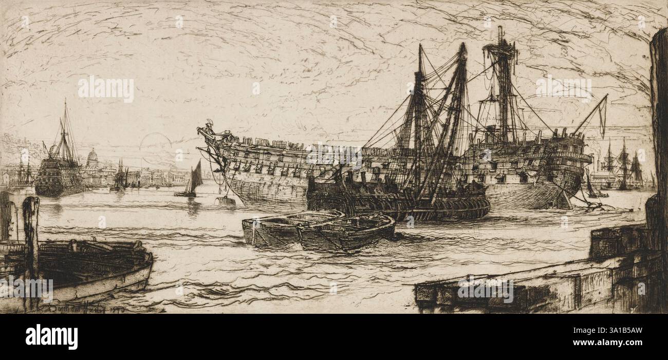 The Breaking Up of the Agamemnon, No. 1, 1870. One of the last wooden ...