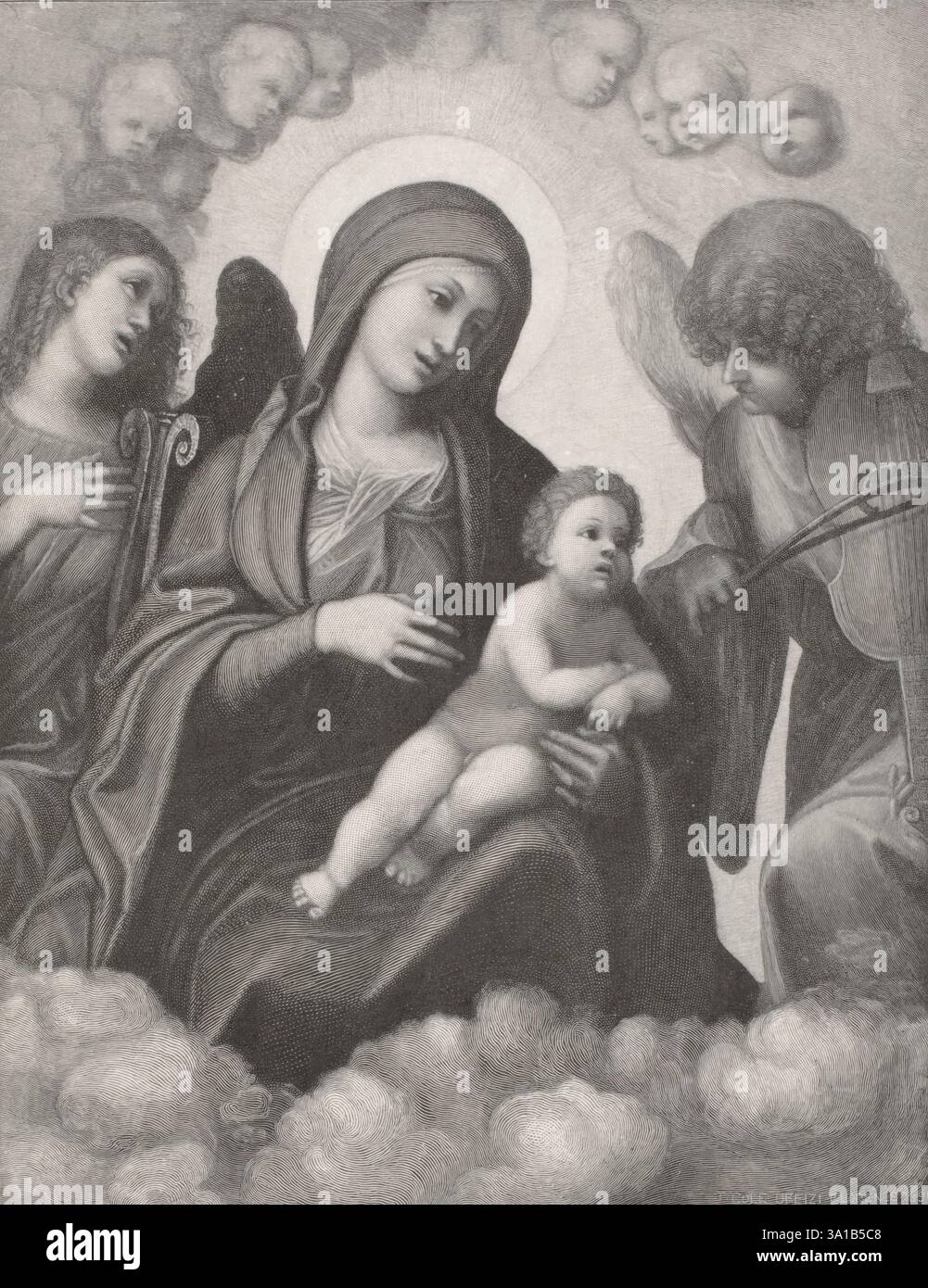 Madonna and Child in Glory, 1894 Stock Photo - Alamy