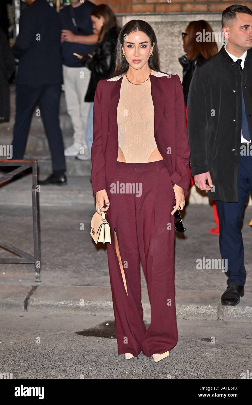 Tamara Kalinic arriving at Victoria Beckham show during Paris Fashion ...
