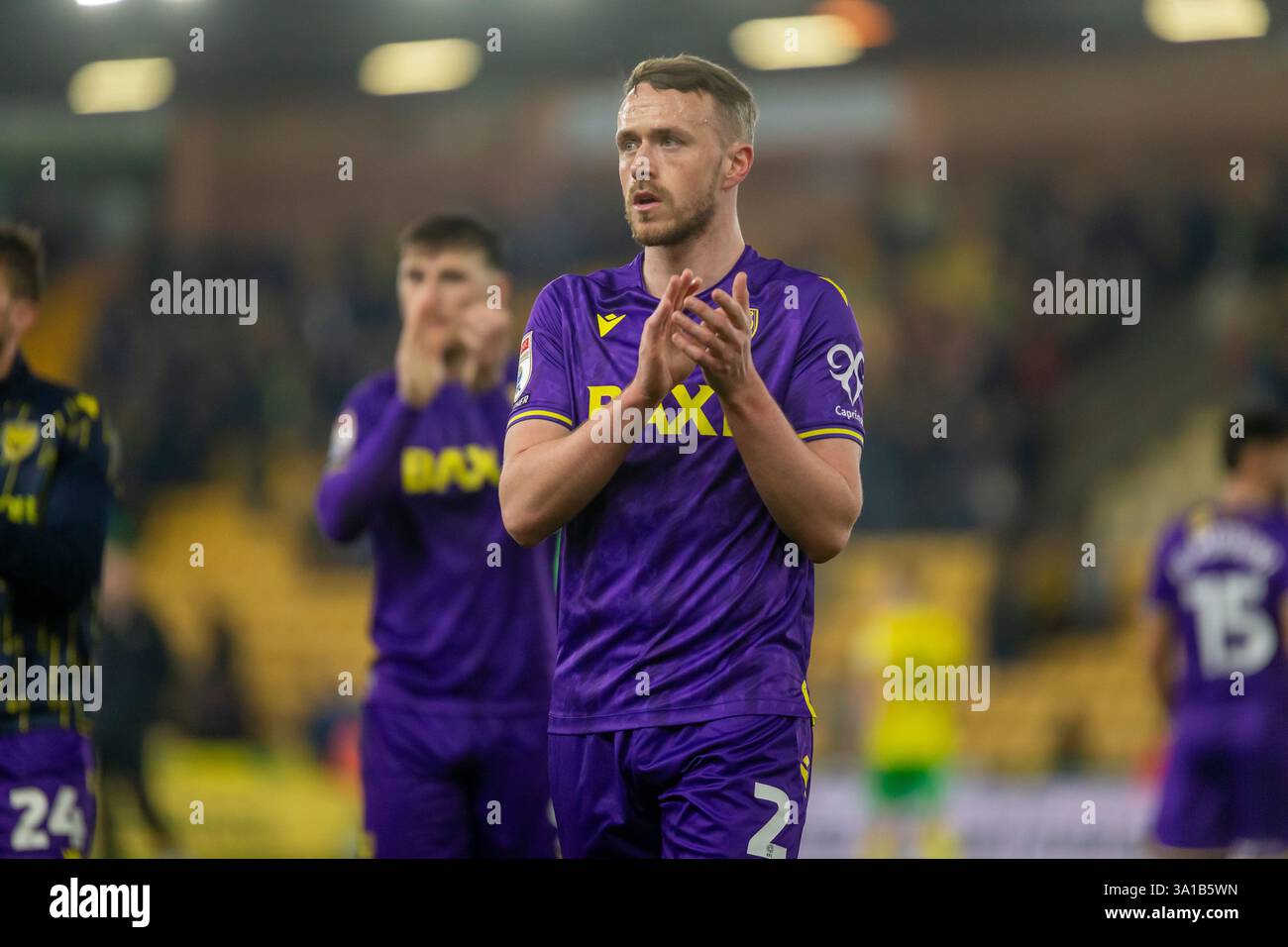 Sam Long of Oxford United applaud their supporters after the Sky Bet ...