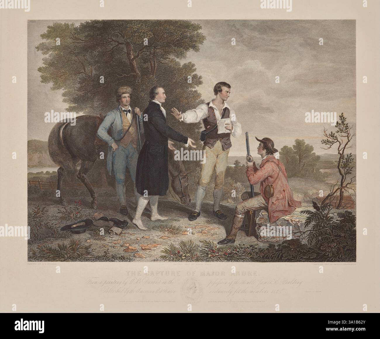 The Capture of Major Andre, 1845. Major John Andre was a British spy ...