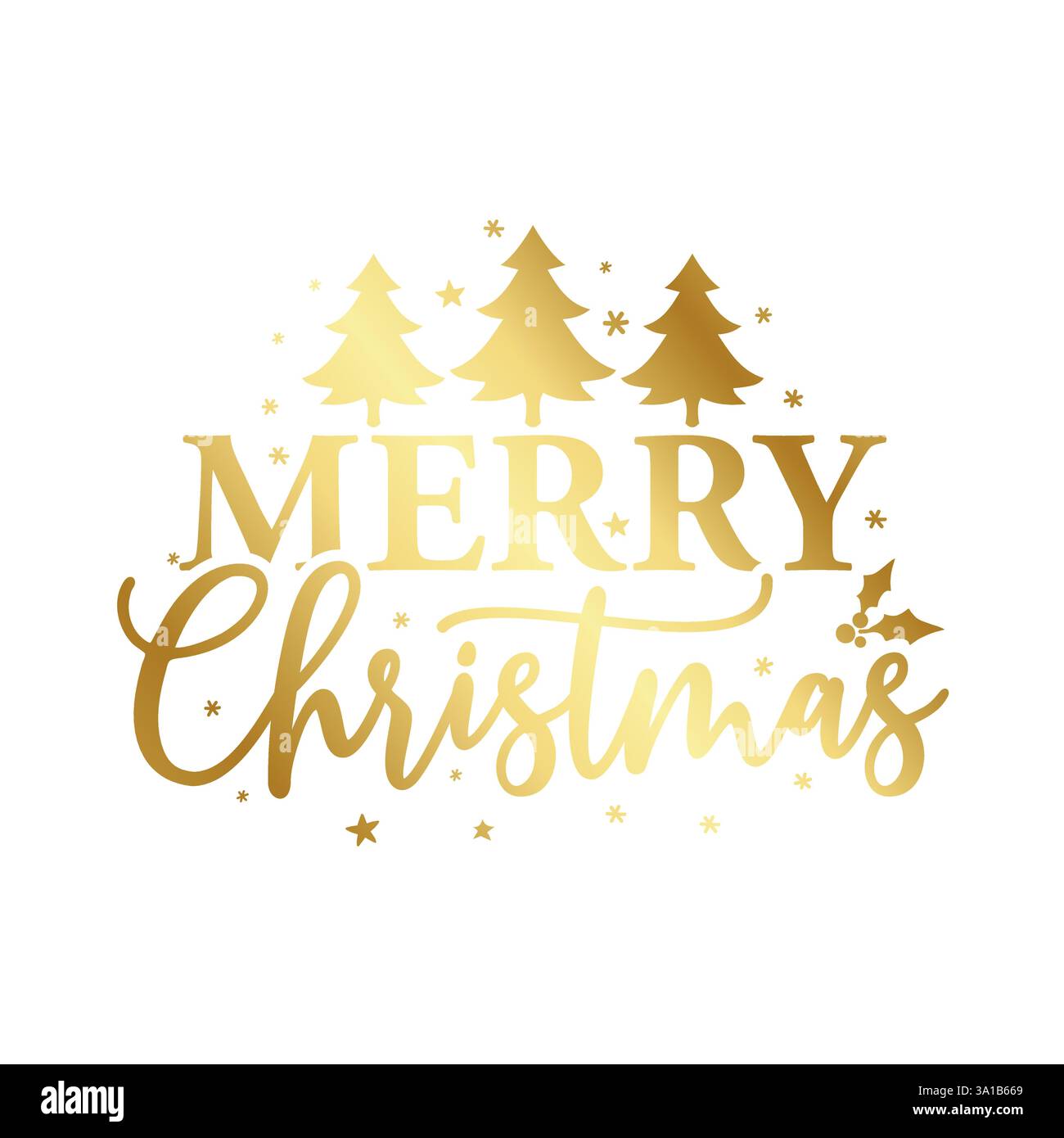 Gold foil doodle christmas Stock Vector Images - Alamy