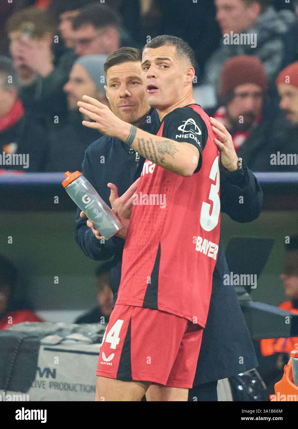 Munich, Germany. 05th Mar, 2025. Granit Xhaka, Lev 34 Xabi Alonso, Trainer, headcoach ...